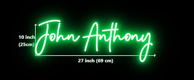 Custom Neon for John Anthony Rojas – Neon.Outshine