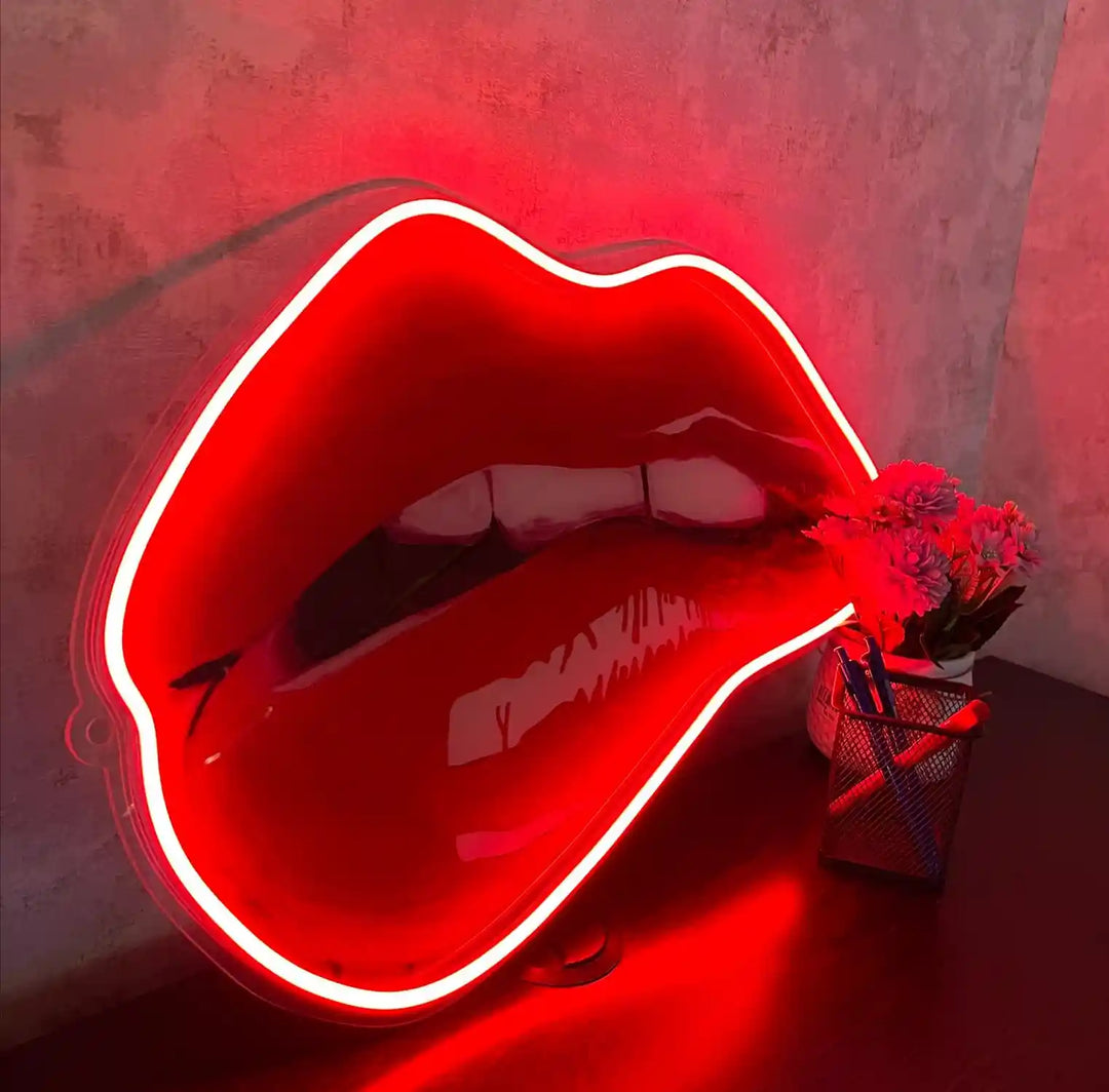 LIP BITE UV ART LED NEON SIGN – Neon.Outshine
