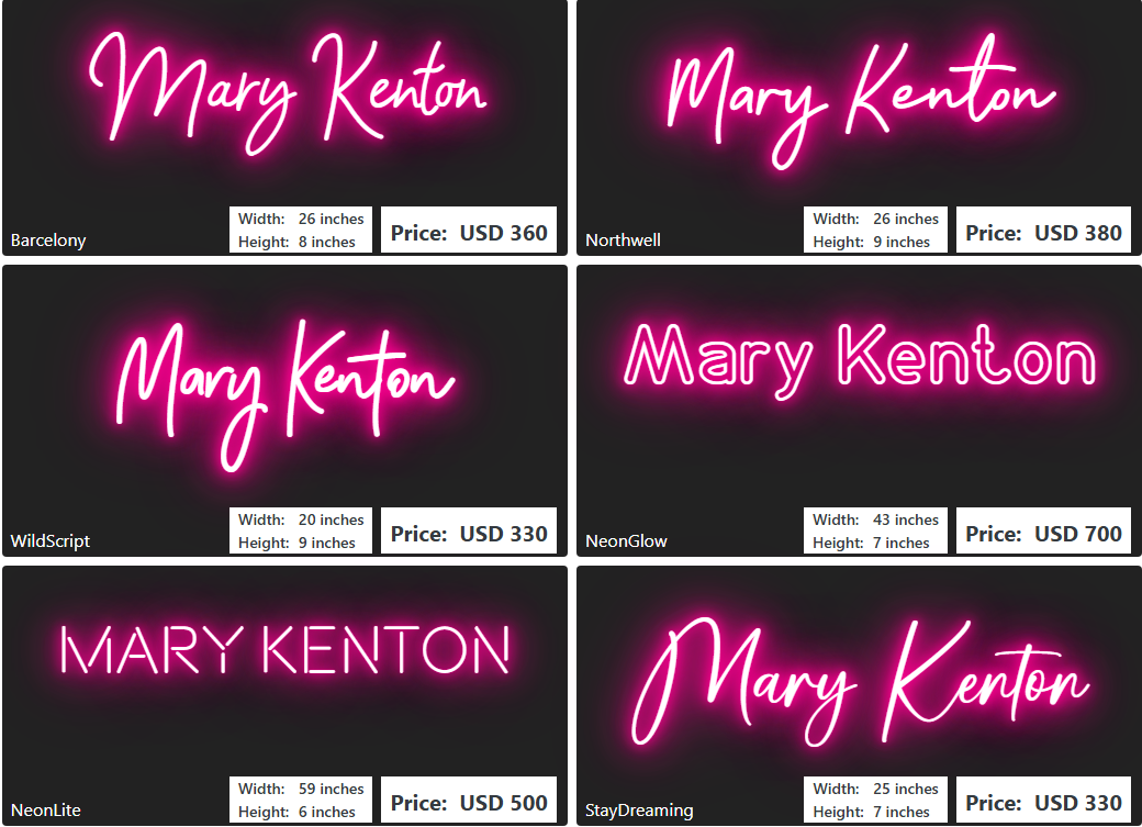 Custom Neon Sign For CHRISTY LANDON – Neon.Outshine