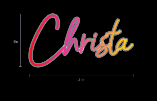 Name Neon Sign For Amy Long – Neon.Outshine