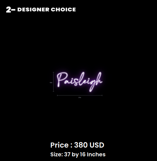 custom sign for Ashley – Neon.Outshine