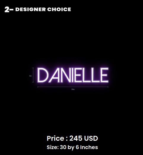 custom sign for Danielle Morton – Neon.Outshine