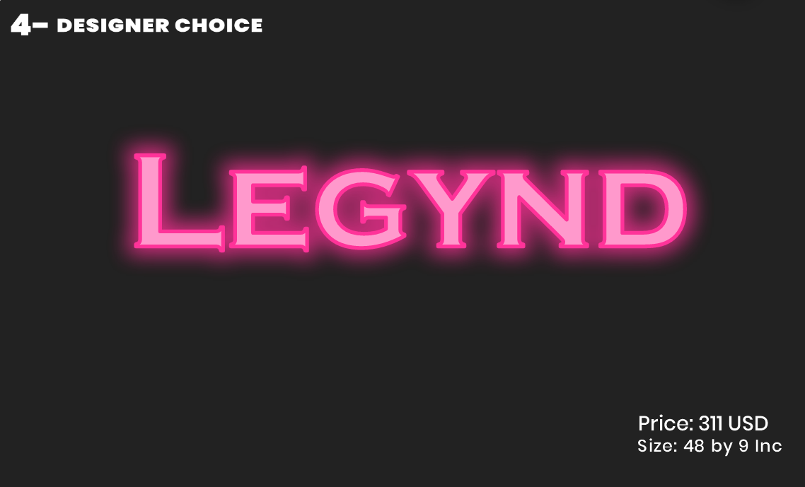 custom sign for Jacqueline Harris – Neon.Outshine