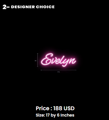 custom sign for Evelyn – Neon.Outshine