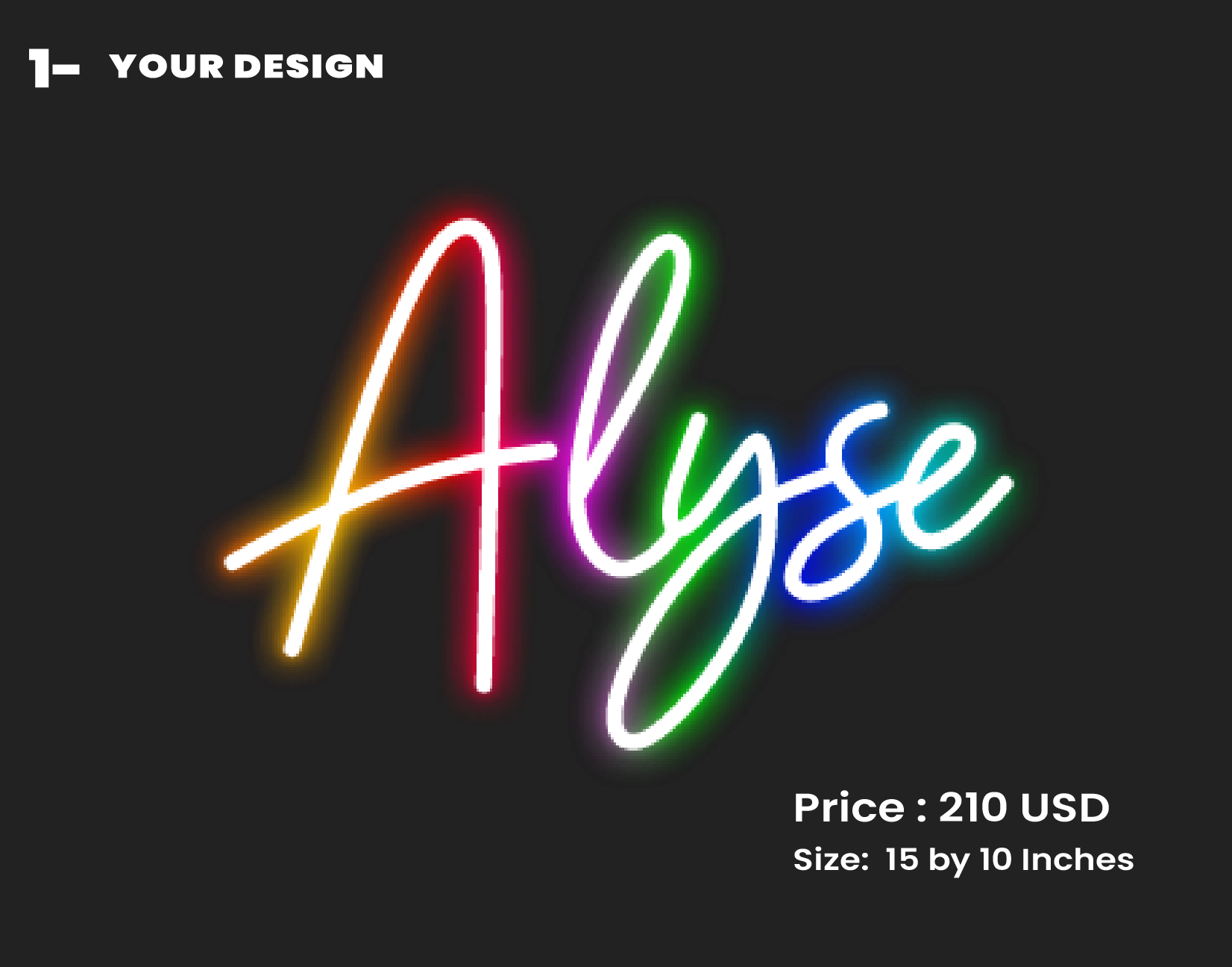 Custom design for Jessica Woods – Neon.Outshine