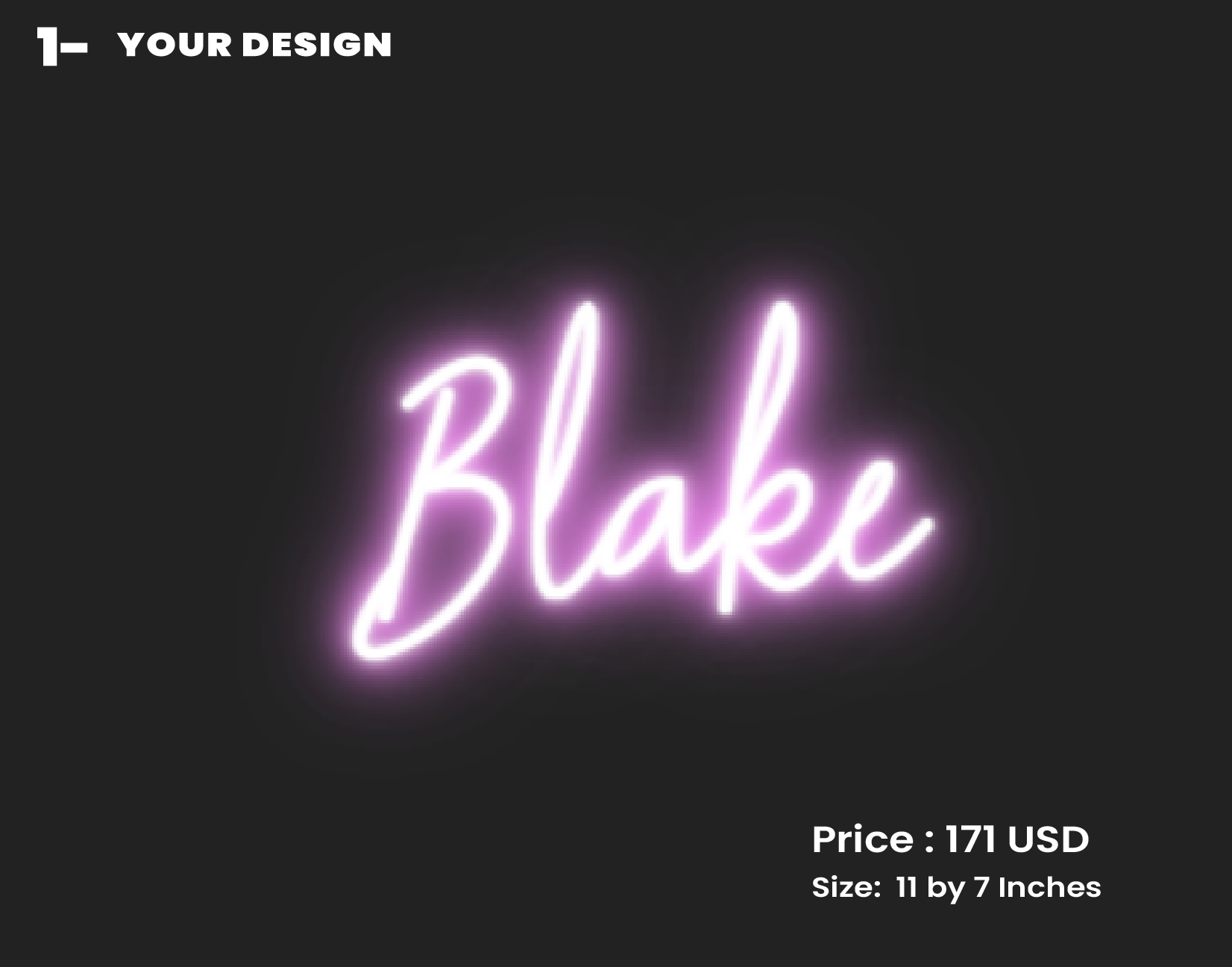 custom sign for Courtney Robinson – Neon.Outshine