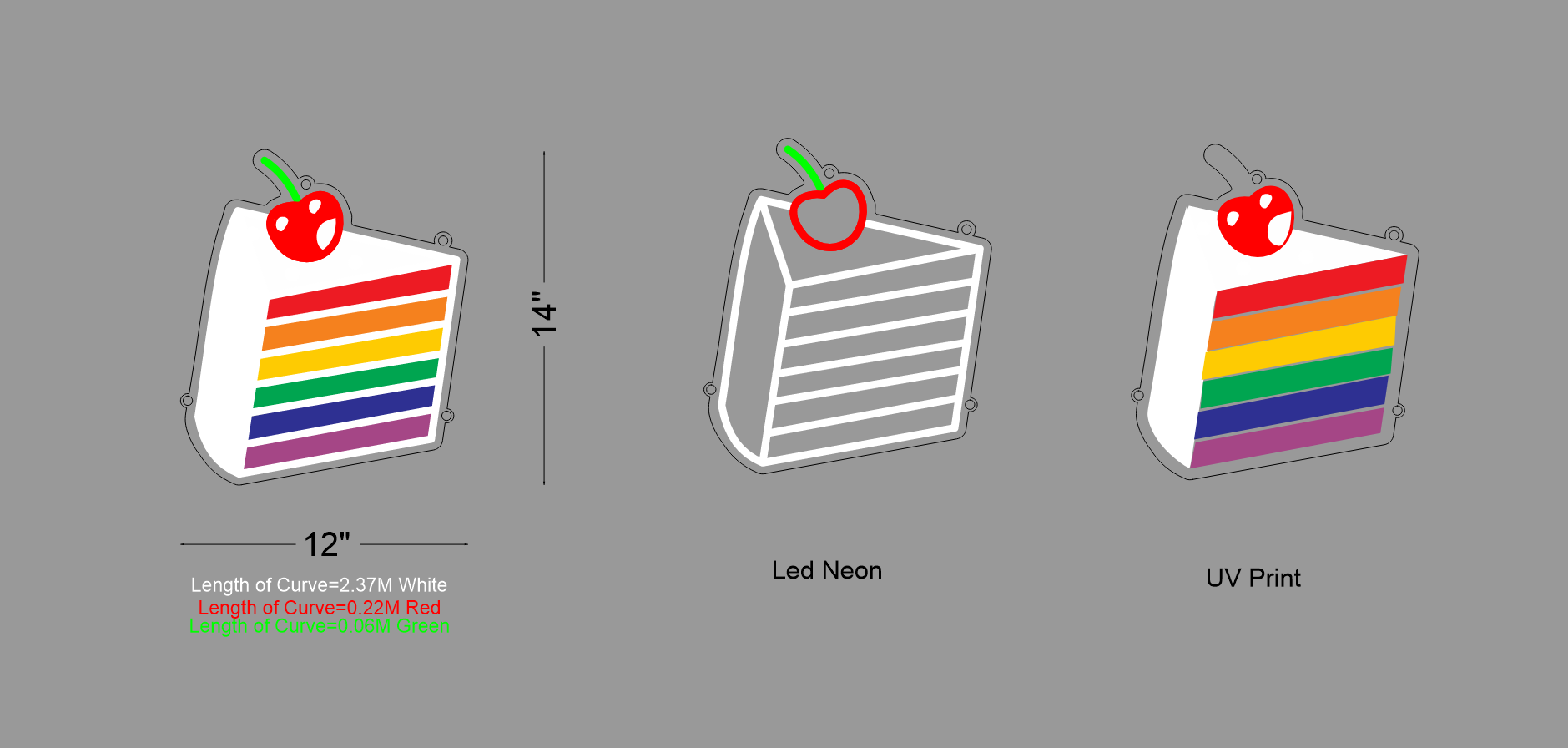 1 x Rainbow cake for Jord. – Neon.Outshine