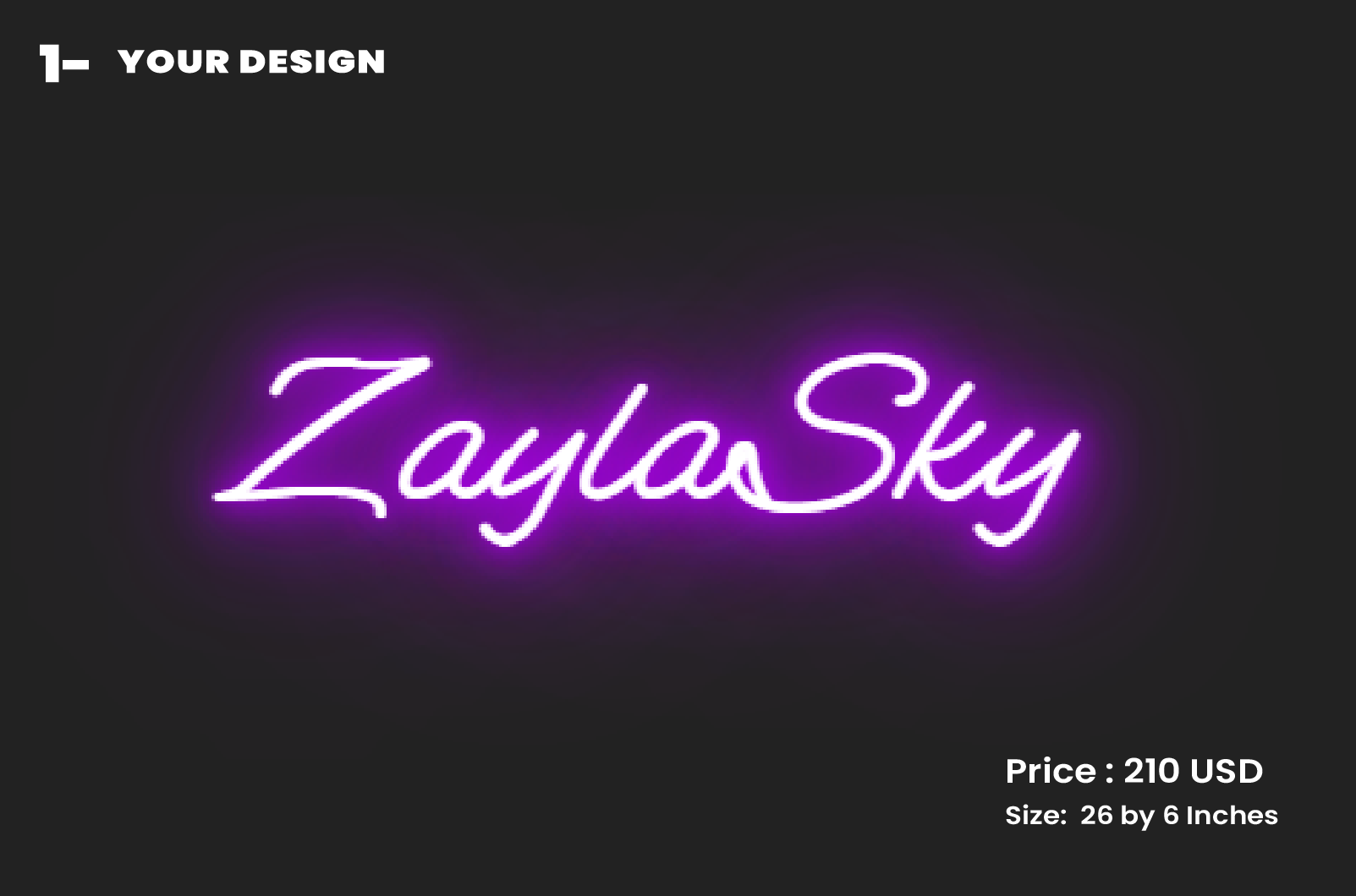 CUSTOM SIGN FOR Shae May – Neon.Outshine