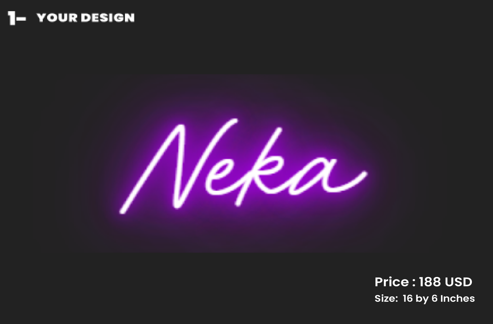 custom signs for Keneka Gaines – Neon.Outshine