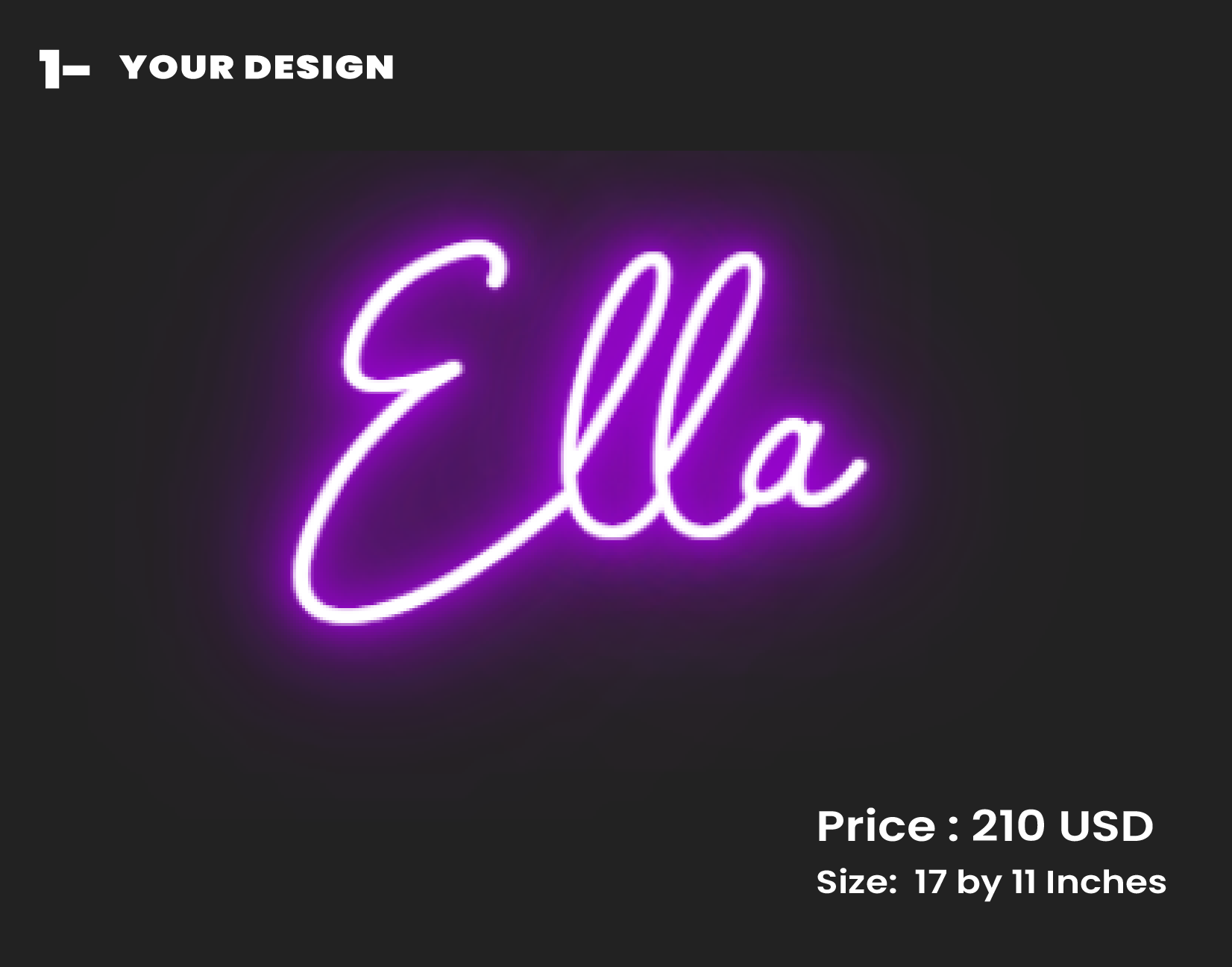 Custom sign for Tiffany – Neon.Outshine